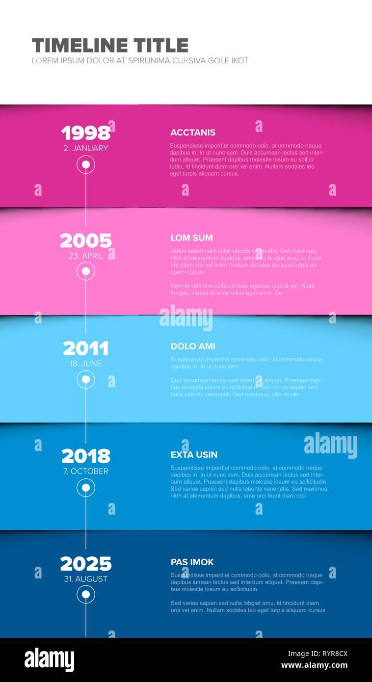 Vector multipurpose Infographic timeline template made from six blue ...