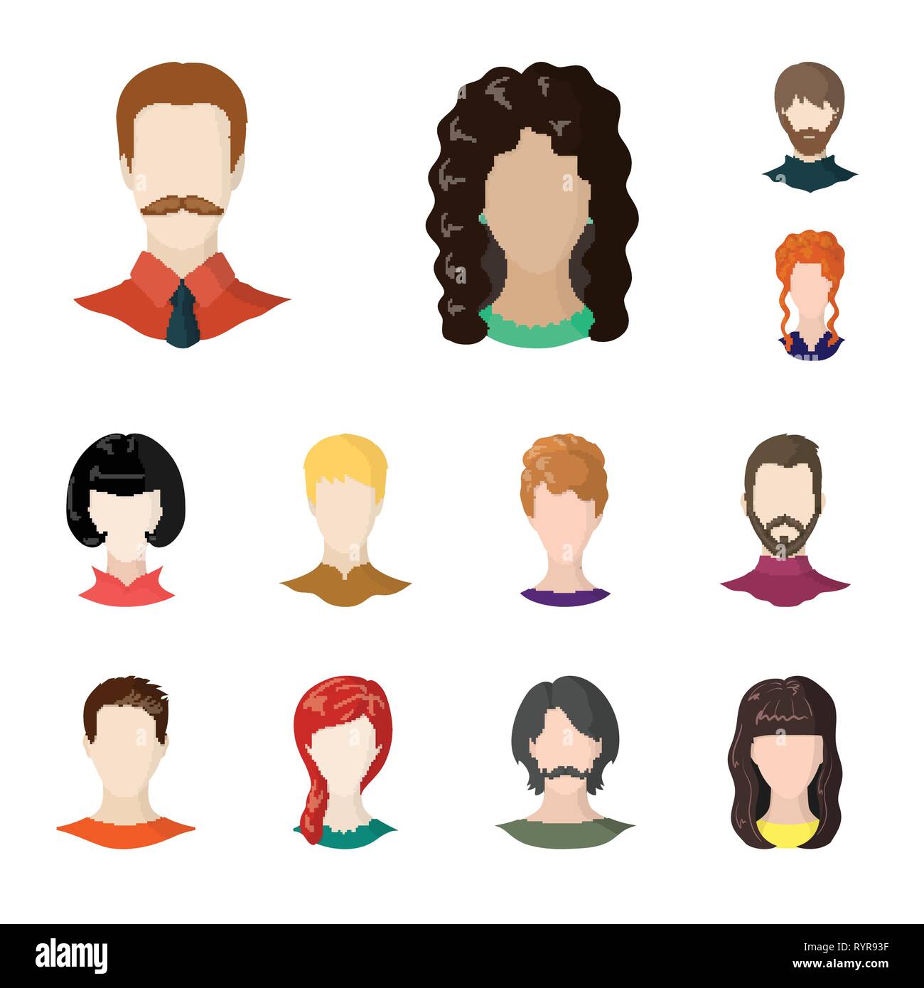 Isolated object of avatar and dummy sign. Set of avatar and figure ...