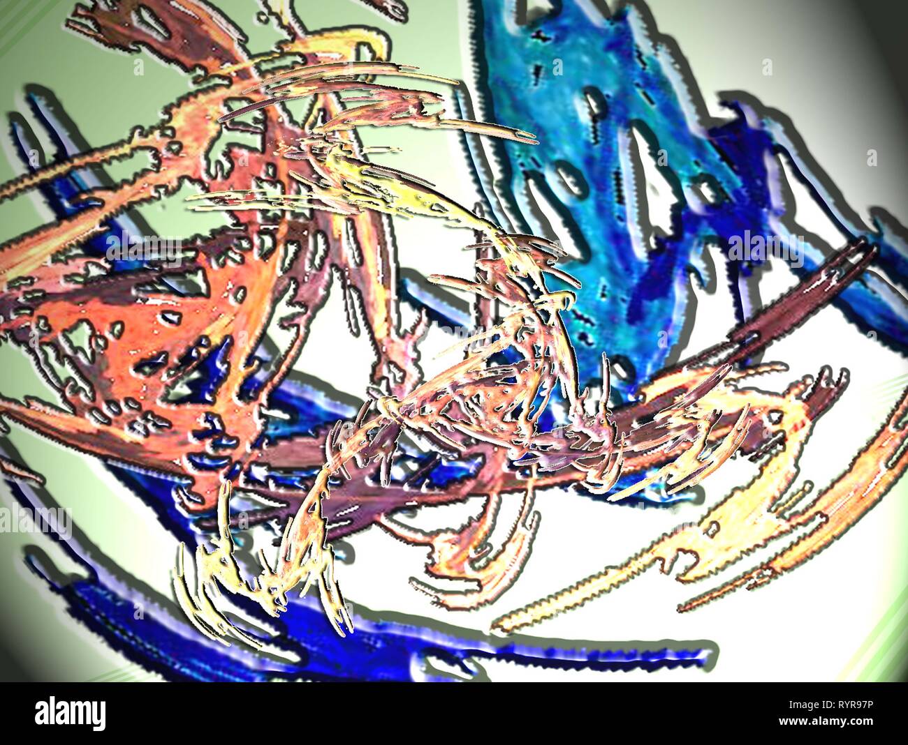 Vibrant sci fi themed abstract artwork Stock Photo - Alamy
