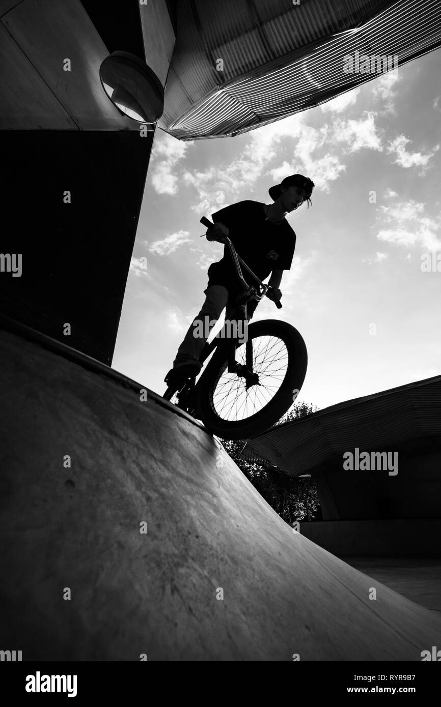 Skatepark jump concrete Black and White Stock Photos & Images - Alamy