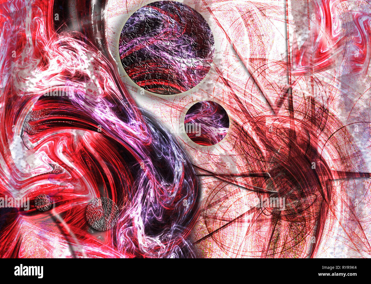Vibrant sci fi themed abstract artwork Stock Photo - Alamy
