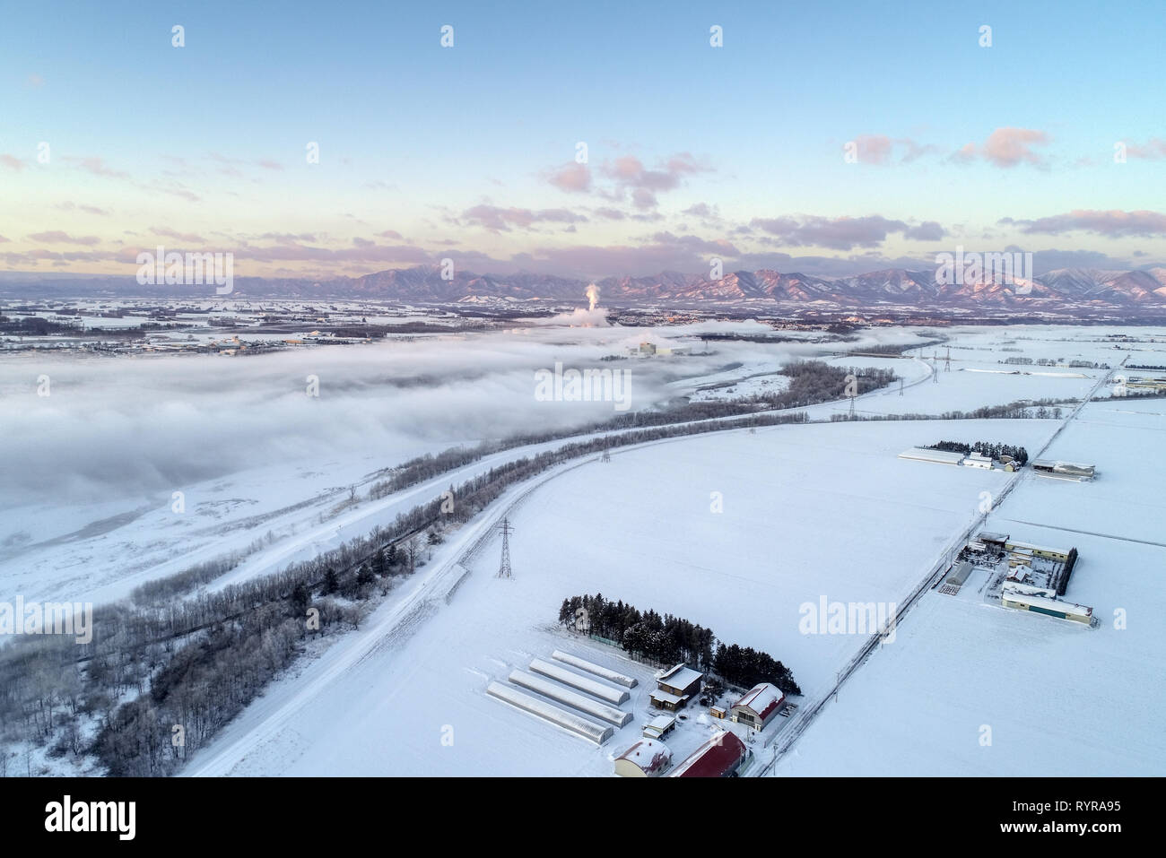 Tokachi in winter, Hokkaido, Japan Stock Photo - Alamy