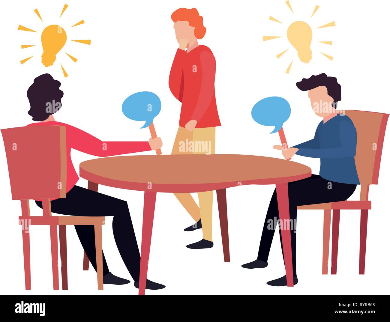 Group Of People Thinking Clip Art