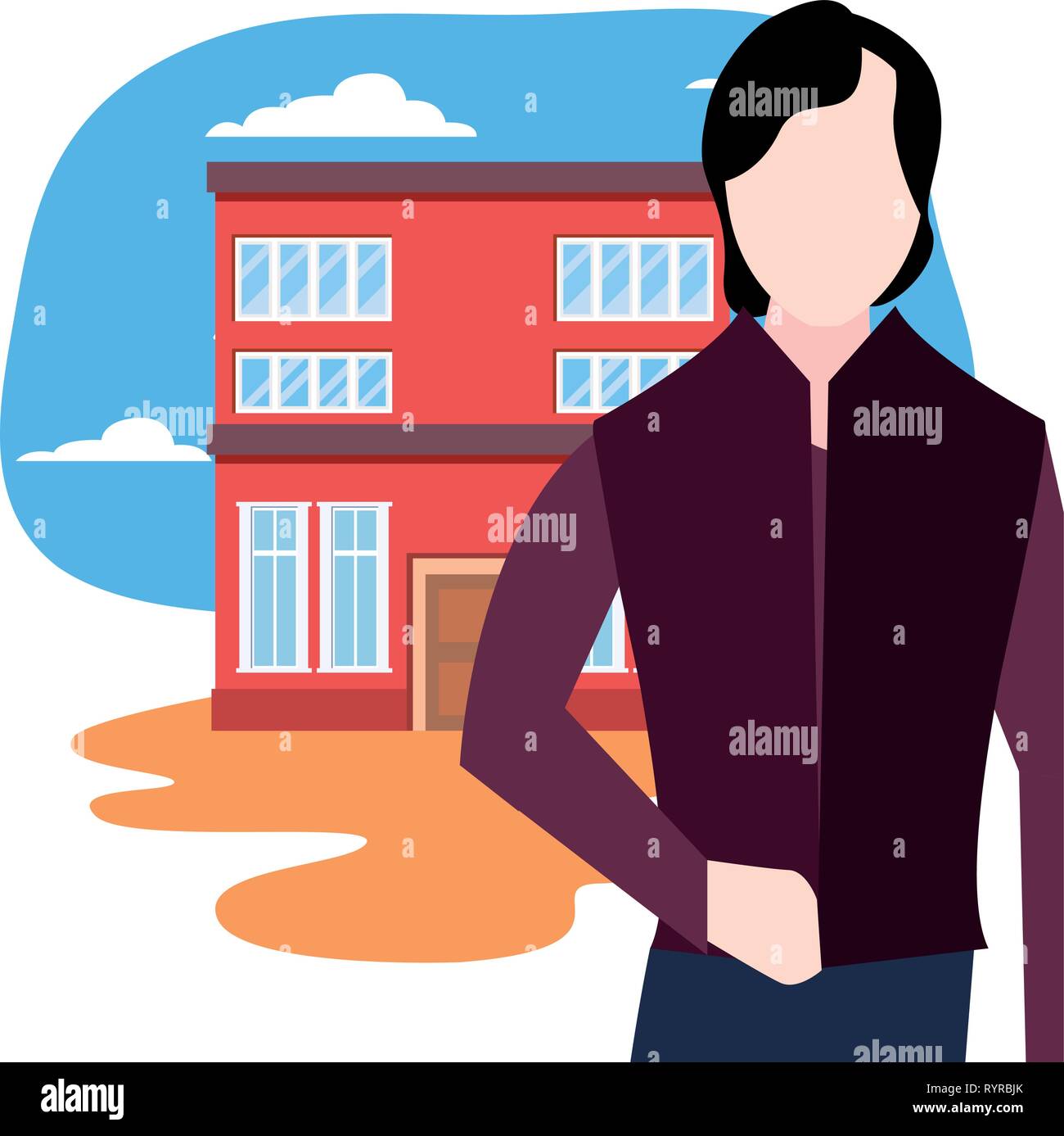 man in the street city vector illustration Stock Vector Image & Art - Alamy
