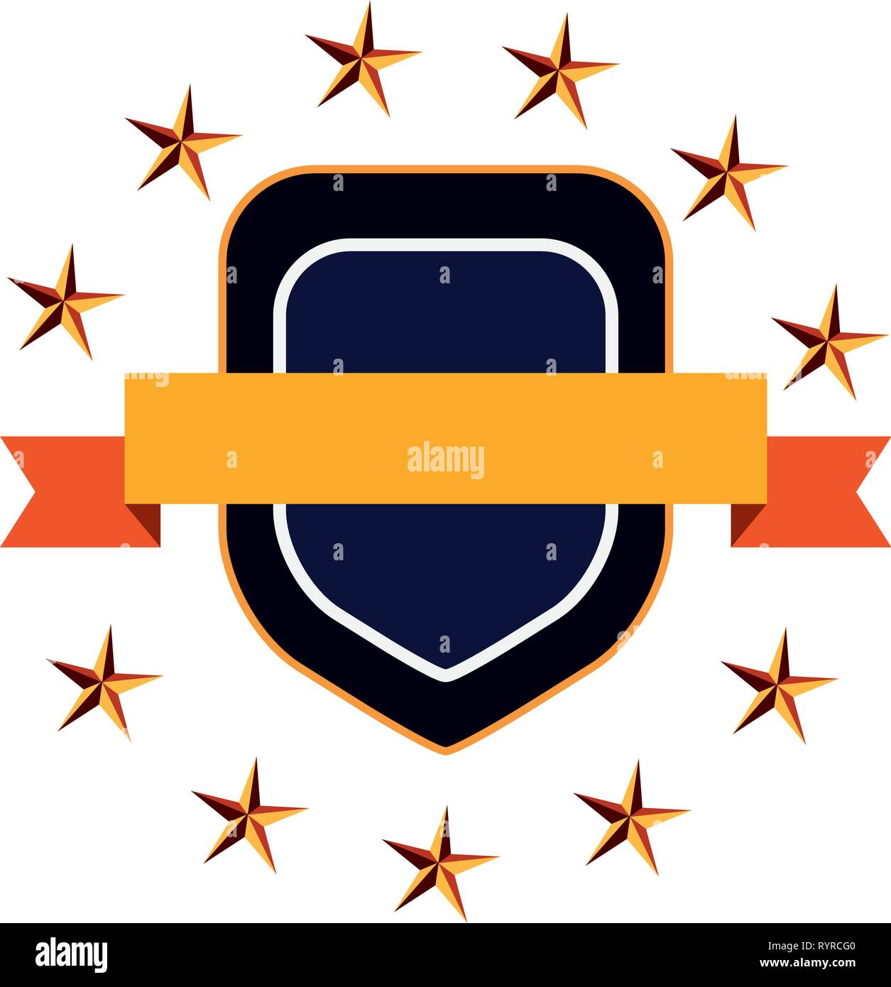 emblem badge empty template on white background vector illustration ...