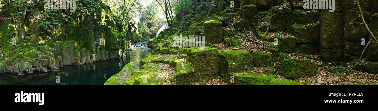 Kikuchi Valley in Winter Stock Photo - Alamy