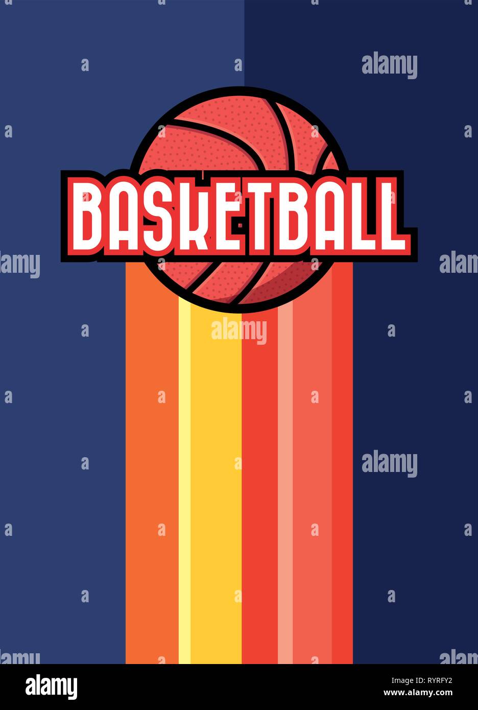 basketball sport ball poster design vector illustration Stock Vector ...