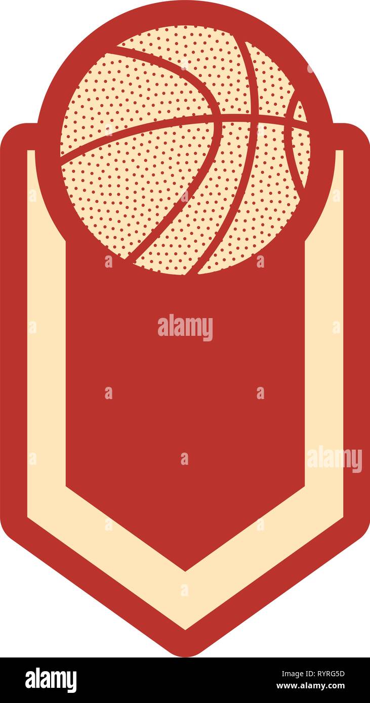 basketball sport ball emblem badge background vector illustration Stock ...