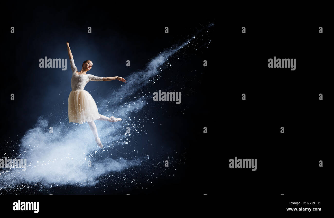 Ballet dancer in jump Stock Photo - Alamy