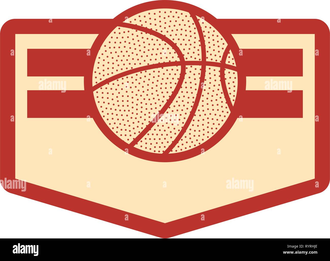basketball sport ball emblem badge background vector illustration Stock ...