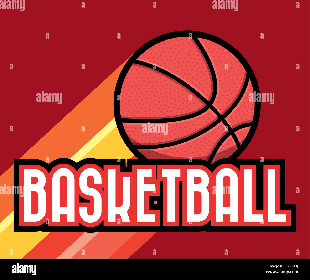 basketball sport ball poster design vector illustration Stock Vector ...