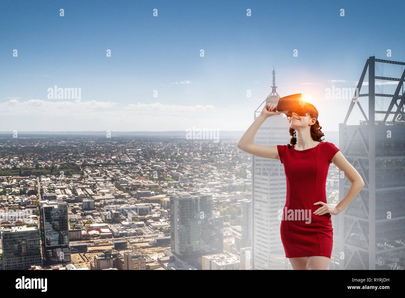 Try another reality. Mixed media Stock Photo - Alamy