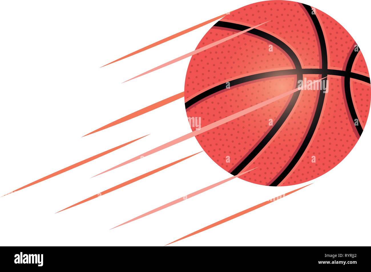 flying basketball sport ball vector illustration design Stock Vector ...