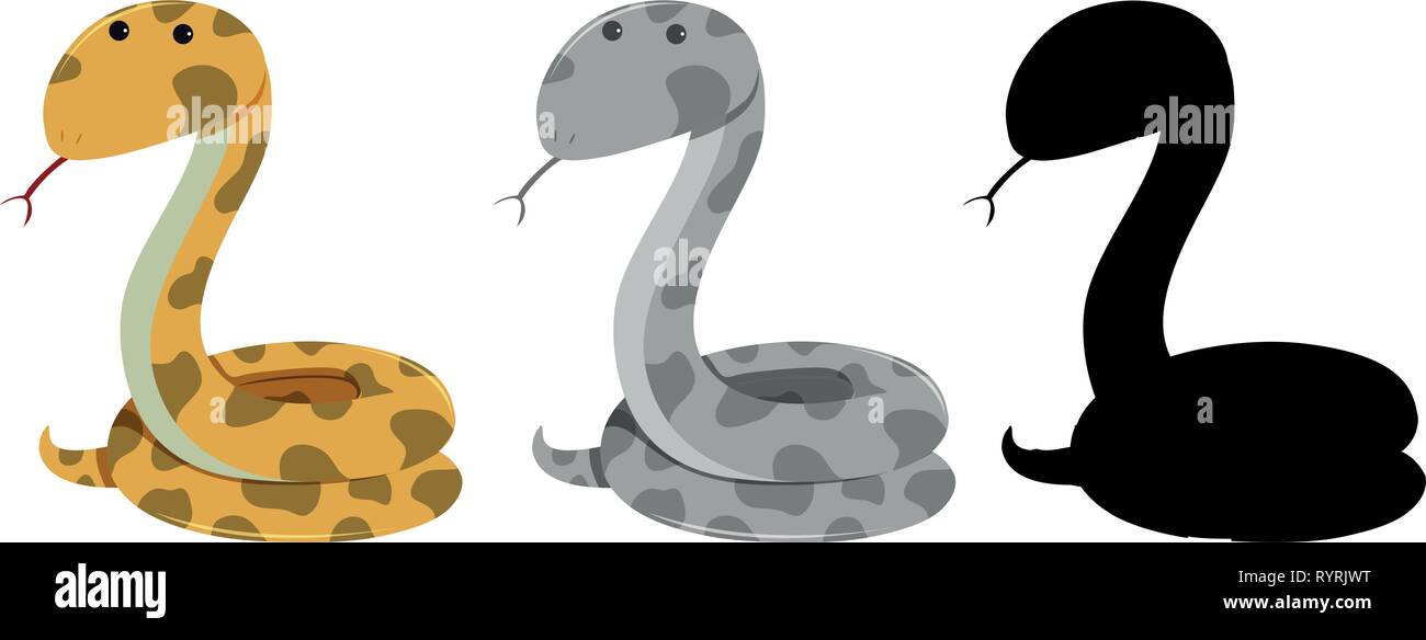 Set of snake character illustration Stock Vector Image & Art - Alamy