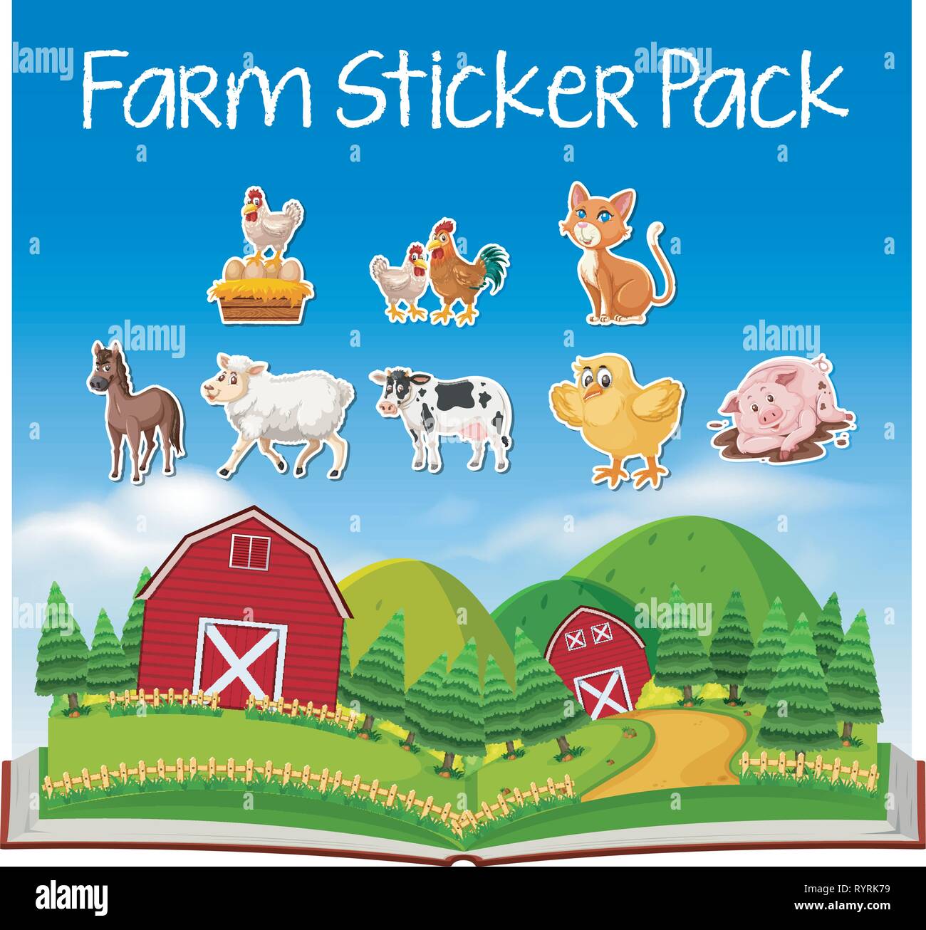 Set Of Farm Animals Illustration Stock Vector Image Art Alamy set-of-farm-animals-illustration-stock-vector-image-art-alamy