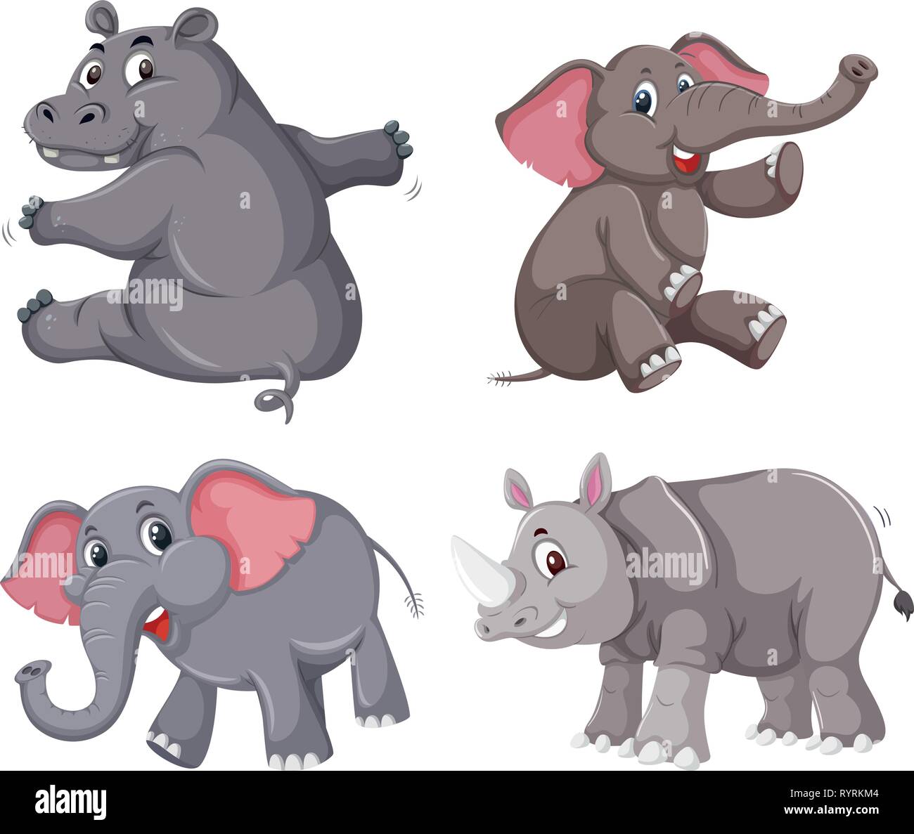Set of animal character illustration Stock Vector Image & Art - Alamy