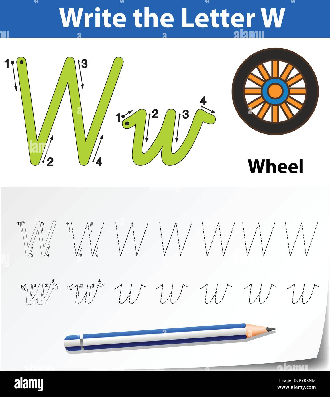 Ww Worksheets Write The Cursive Letter W In 4 Simple Steps Academy