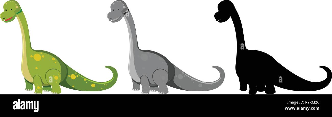 Set of dinosaur character illustration Stock Vector Image & Art - Alamy