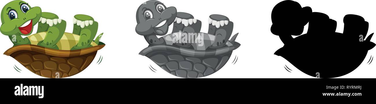 Turtle clipart set hi-res stock photography and images - Alamy
