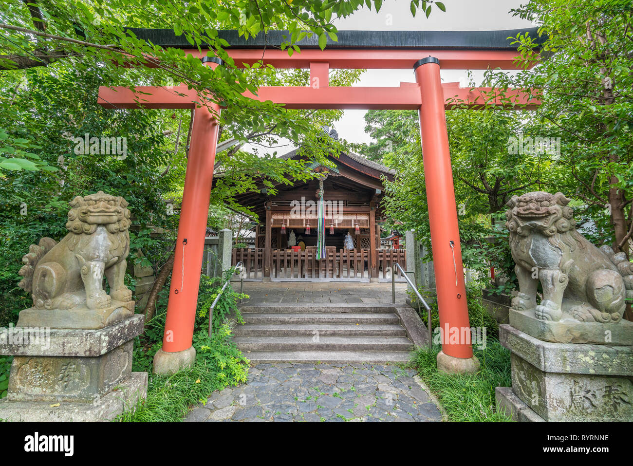 Nara - August 25, 2017 : Honden (Main Hall) of Kango Jinja or Nara Rin ...