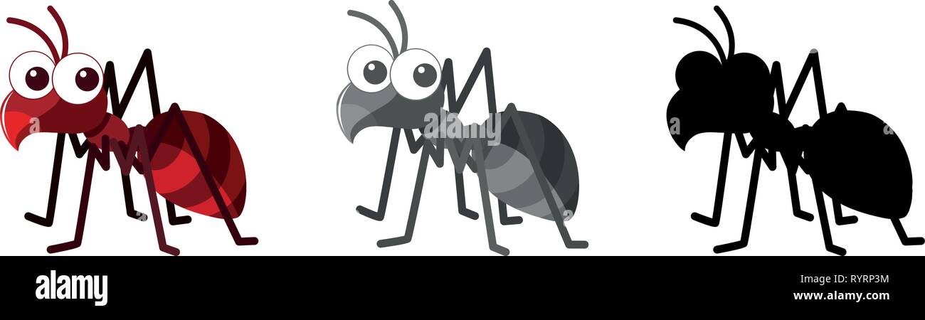 Red ant cartoon character Stock Vector Images - Alamy