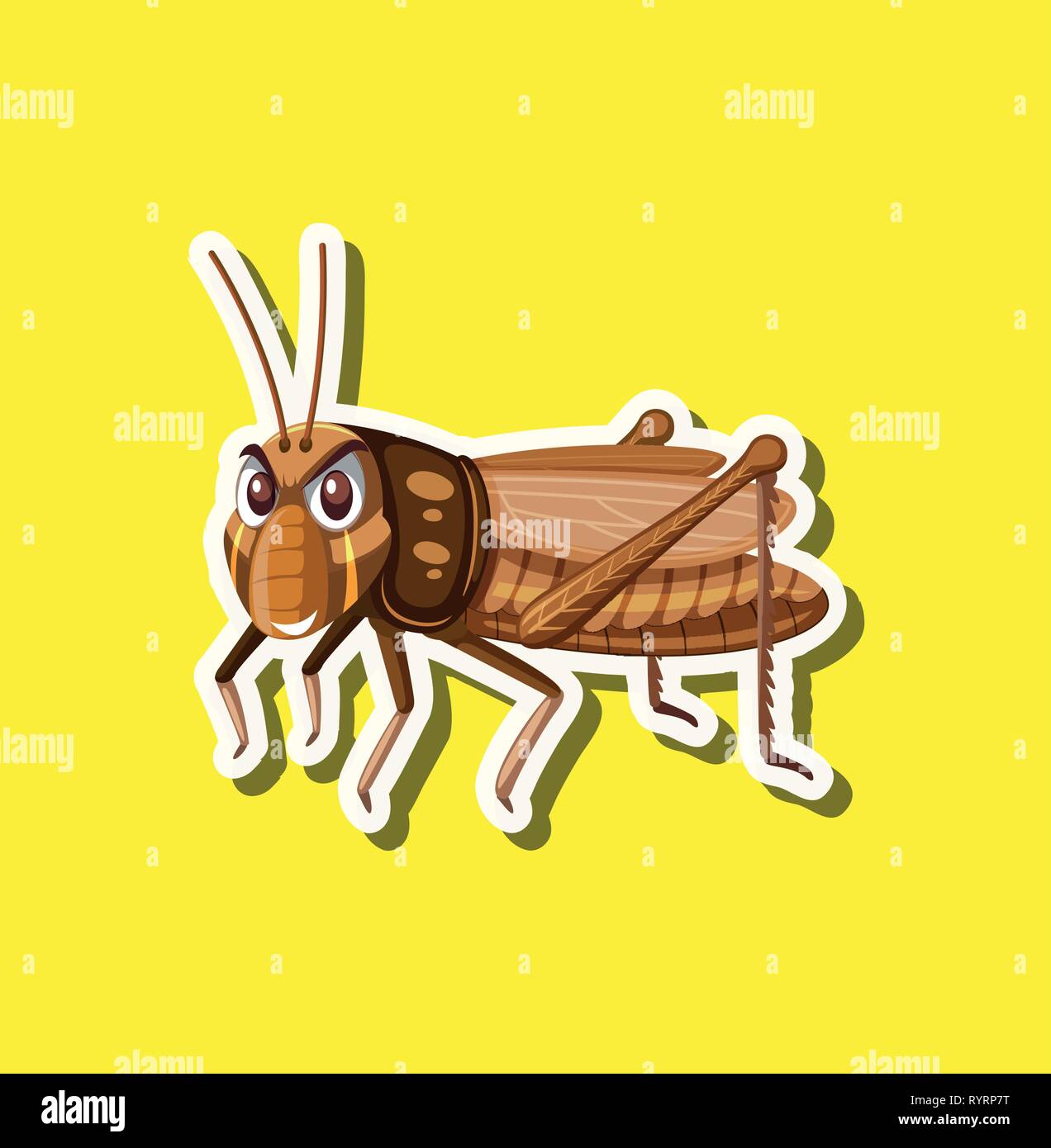 Brown Cricket Insect Clipart