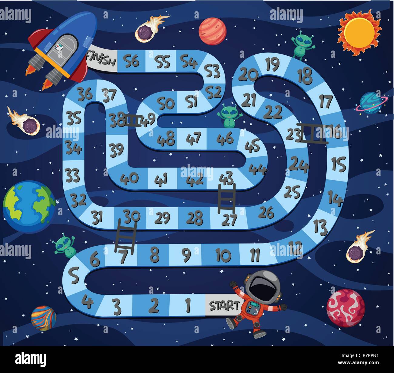 A space maze game template illustration Stock Vector Image & Art - Alamy