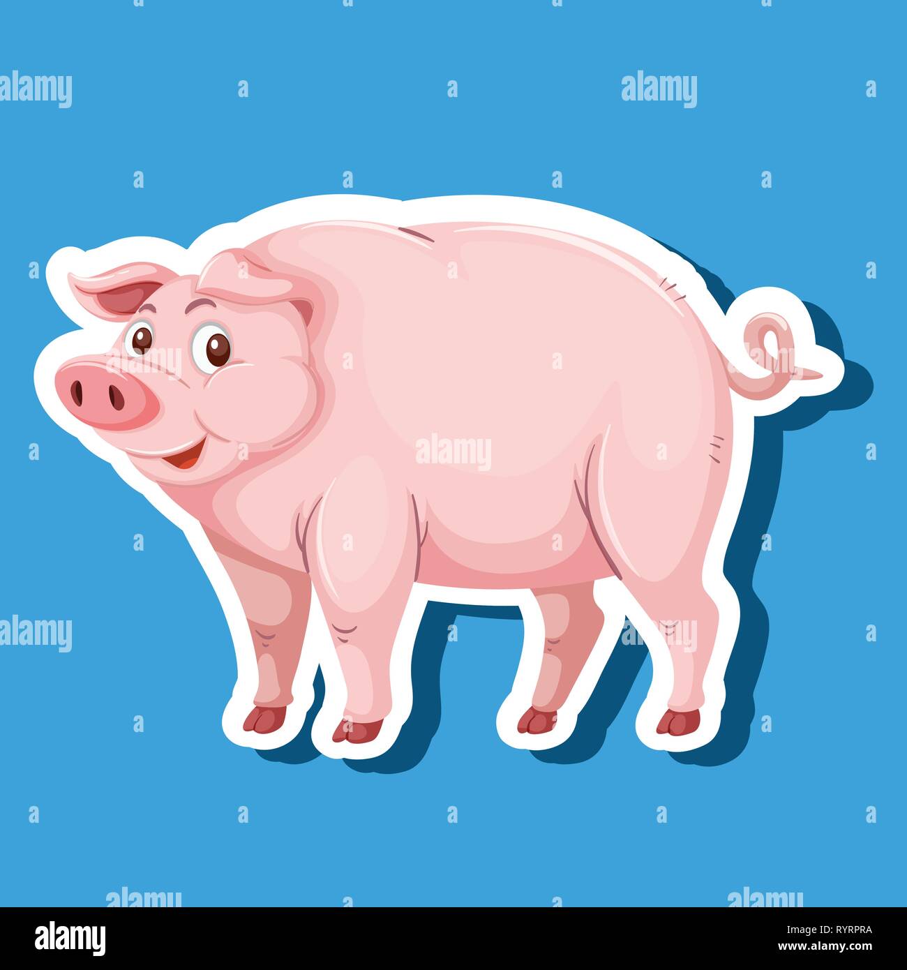 Pig sticker hi-res stock photography and images - Alamy