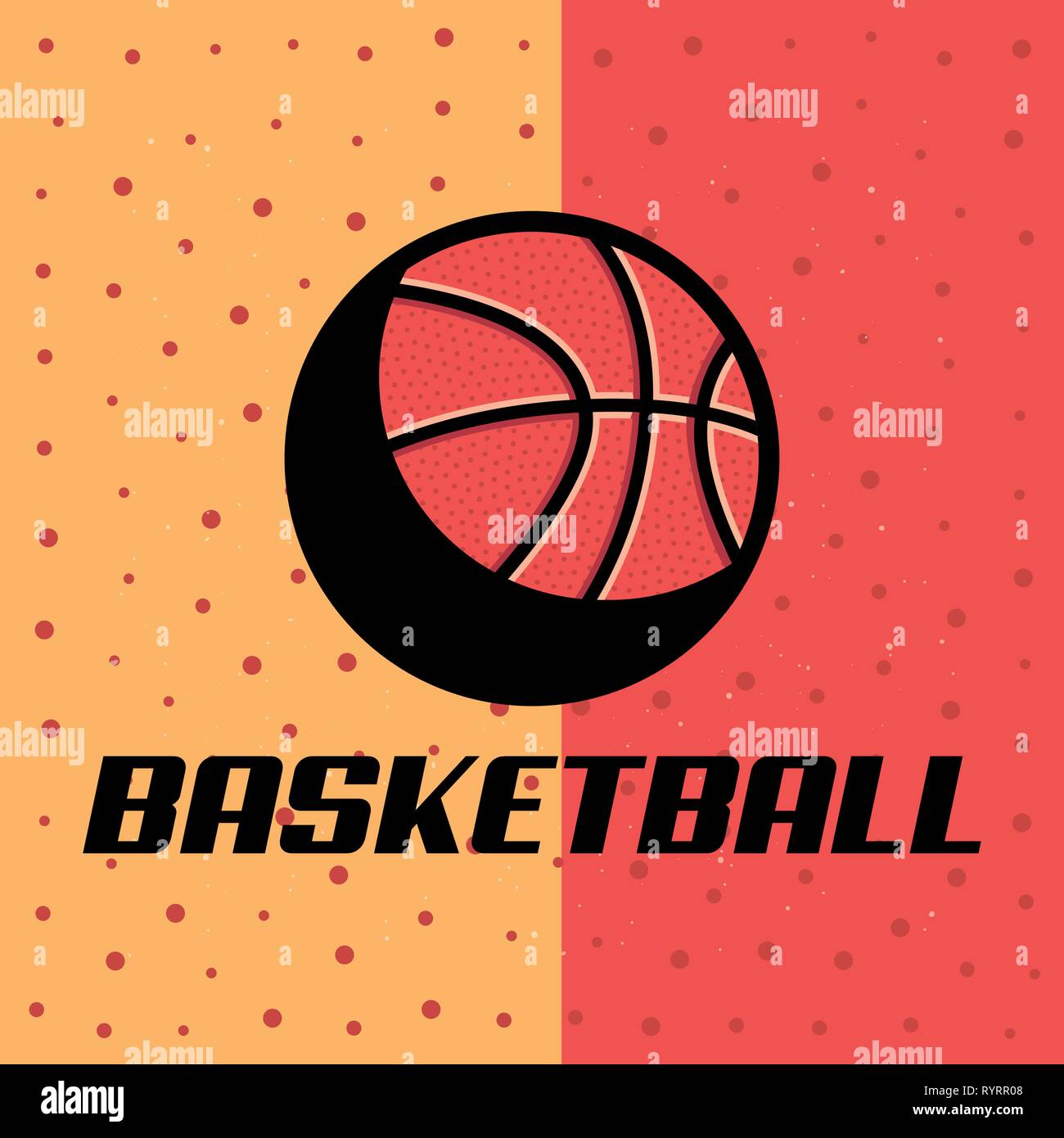 basketball sport ball poster design vector illustration Stock Vector ...