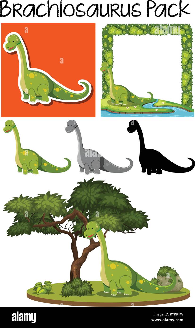 Brachiosaurus dinosaurs Stock Vector Images - Alamy