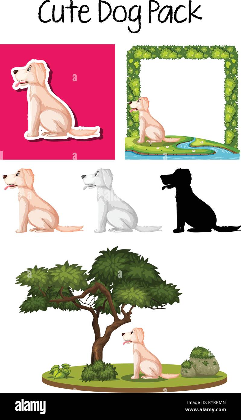A pack of dog illustration Stock Vector Image & Art - Alamy