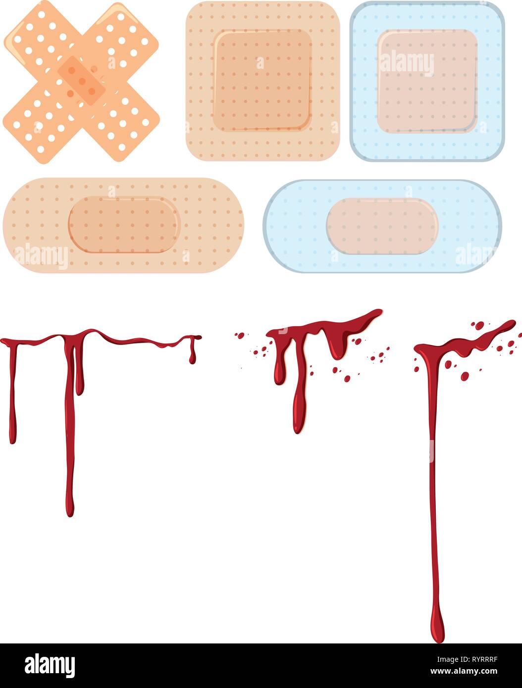 A set of wound and bandage illustration Stock Vector Image & Art - Alamy