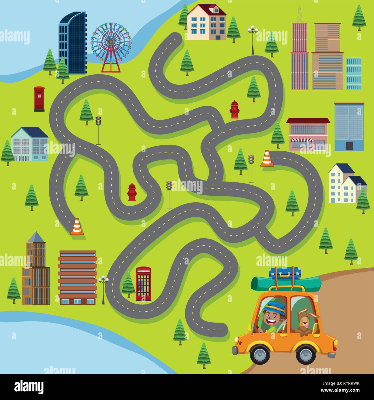 Children playing board game Stock Vector Images - Alamy