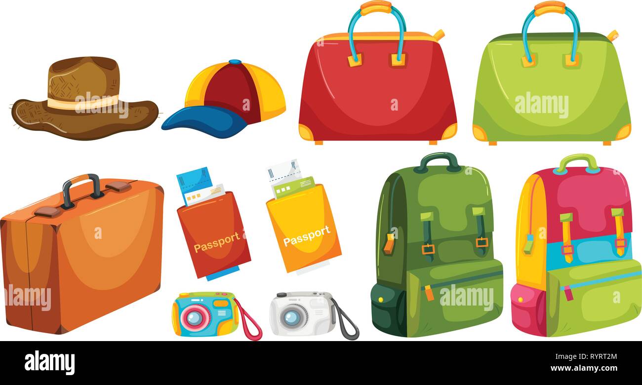 Set of travel element illustration Stock Vector Image & Art - Alamy