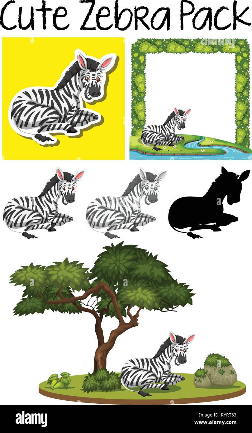 Zebra pack Stock Vector Images - Alamy