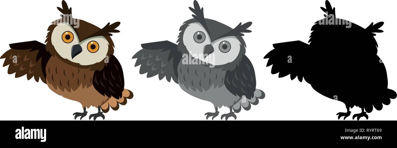 A set of owl character illustration Stock Vector Image & Art - Alamy