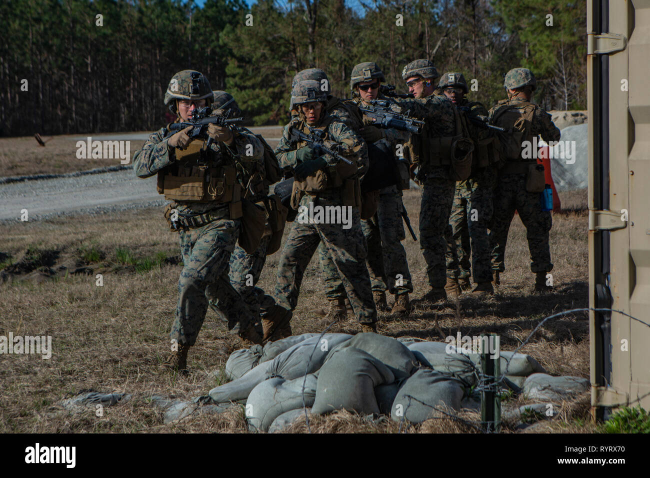 U.S. Marines with 2nd Combat Engineer Battalion, 2nd Marine Division ...