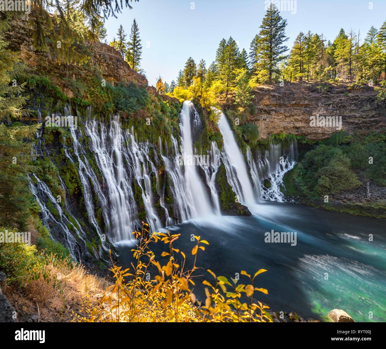 Waterfall, long-term image, McArthur-Burney Falls Memorial State Park ...