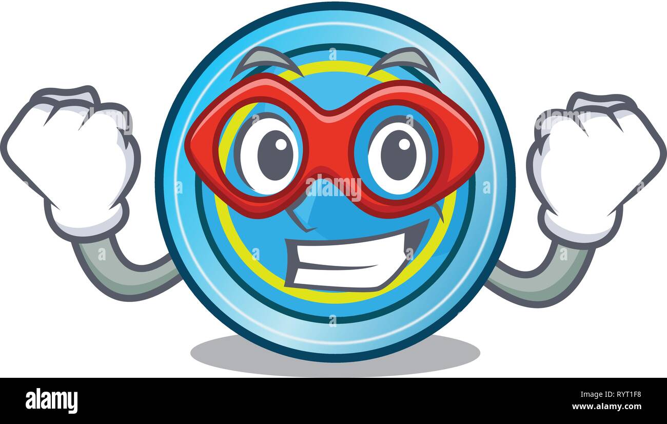 Super hero frisbee isolated with in the cartoon vector illustration ...