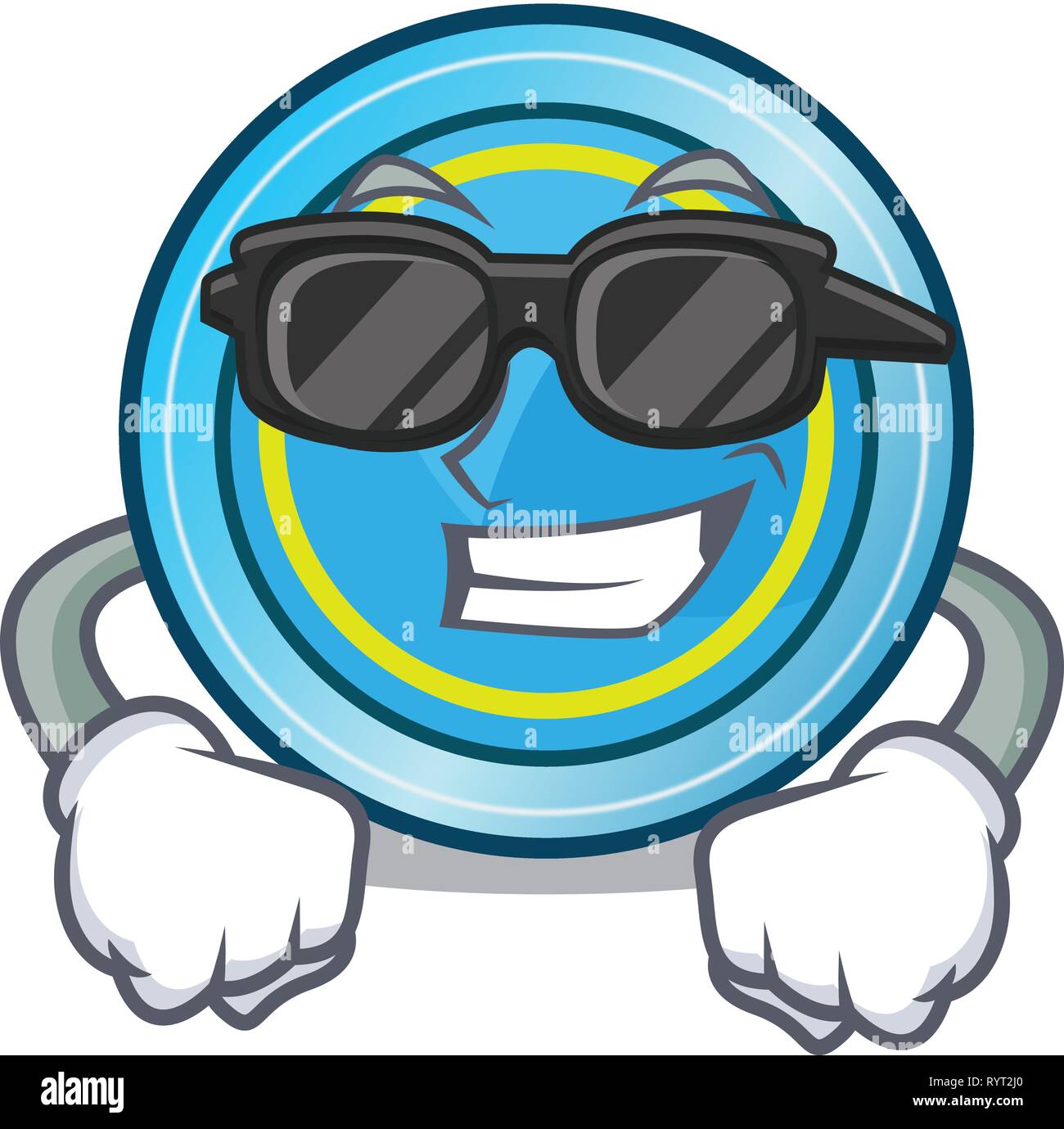 Super cool frisbee isolated with in the cartoon Stock Vector Image ...