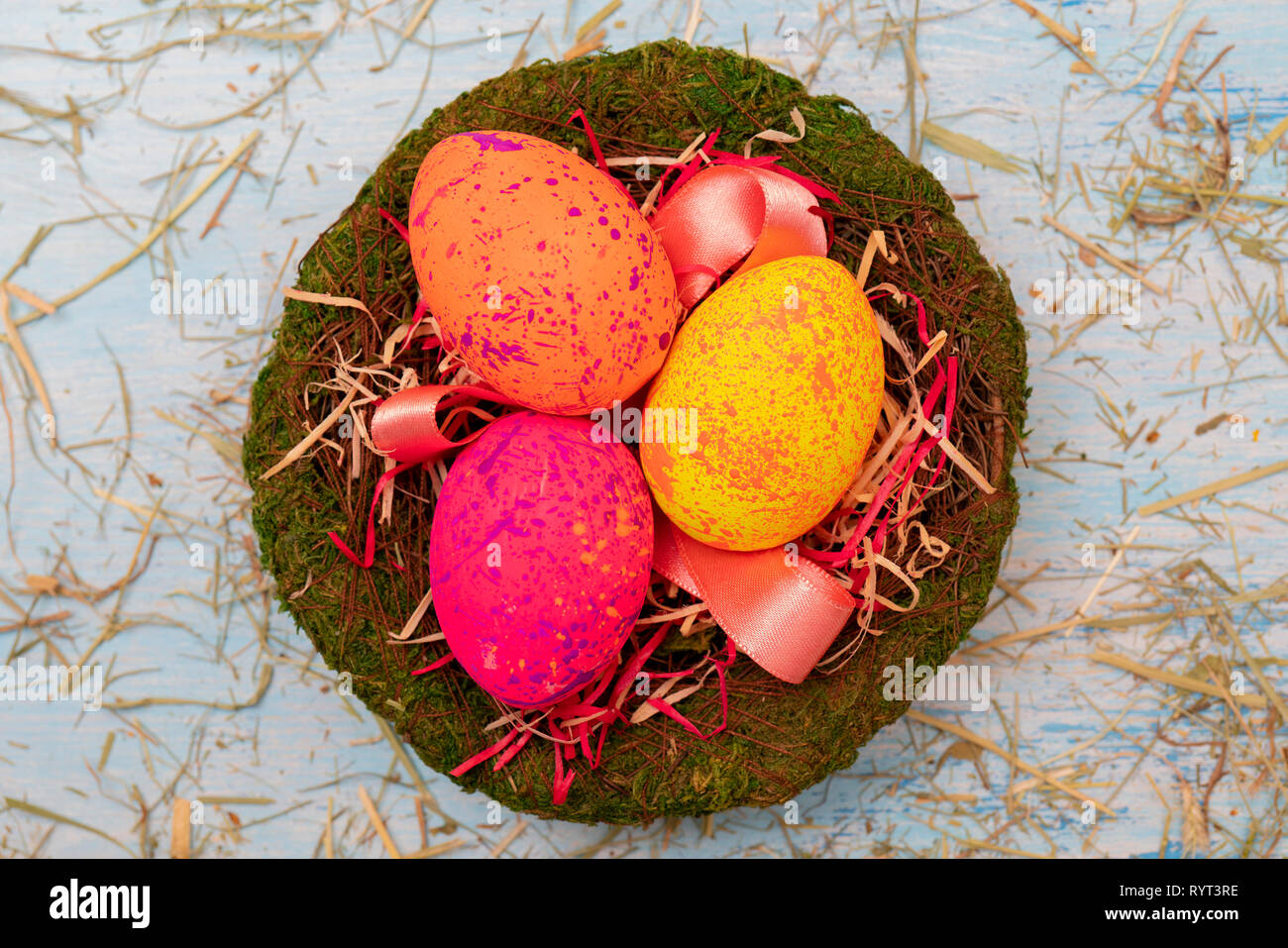 Painted eggs are a symbol of the traditional Christian holiday of ...