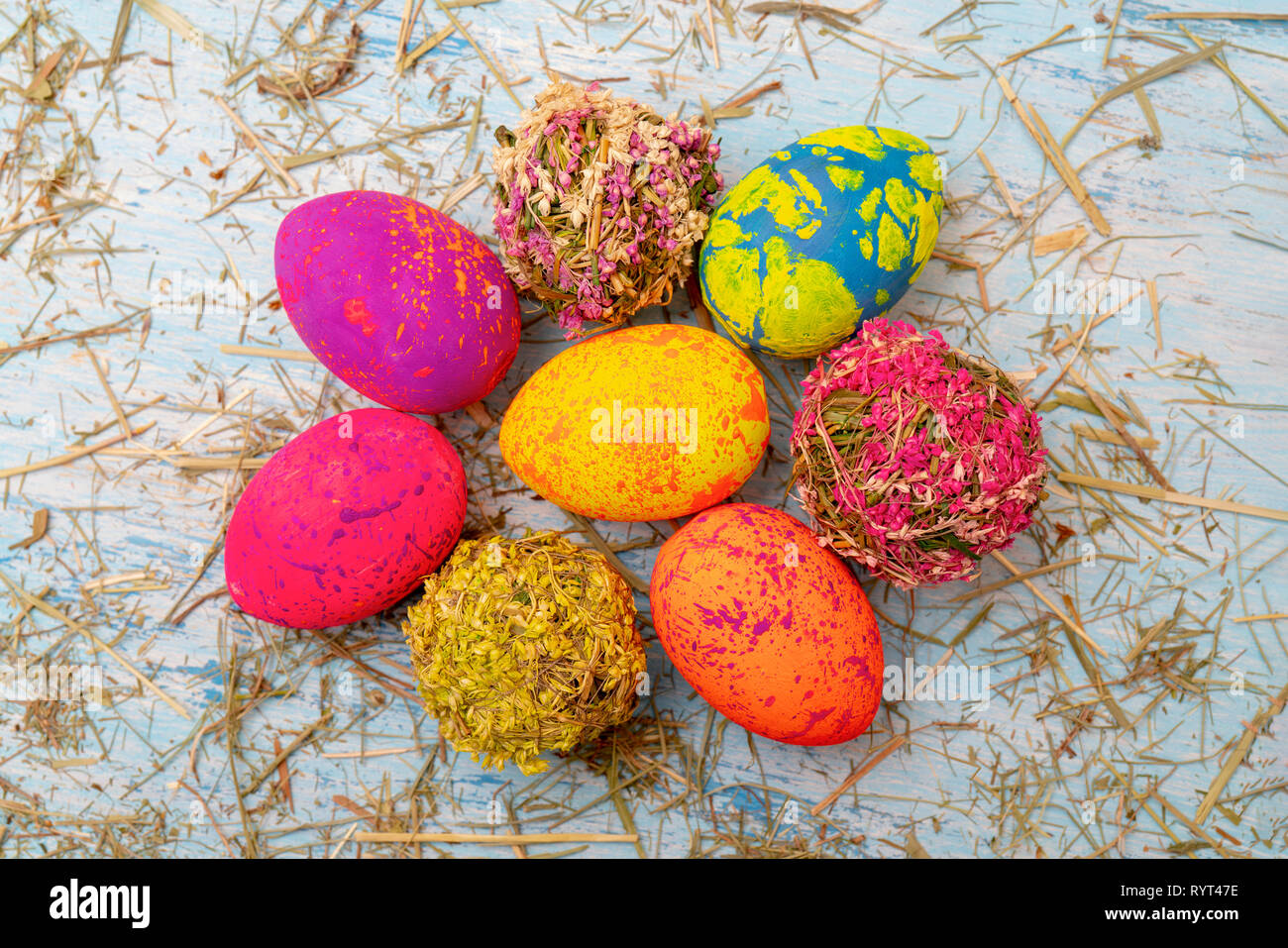 Painted eggs are a symbol of the traditional Christian holiday of ...