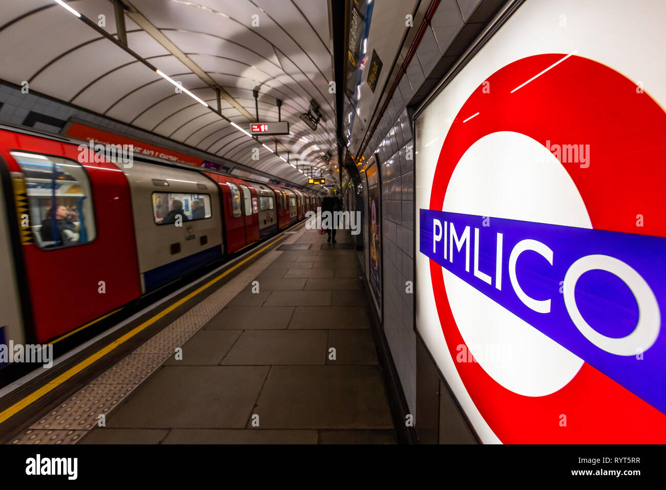 London Underground Pimlico station. London. UK. The famous "Tube ...