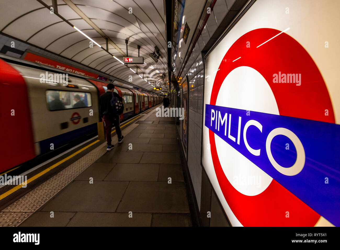 London Underground Pimlico station. London. UK. The famous "Tube ...