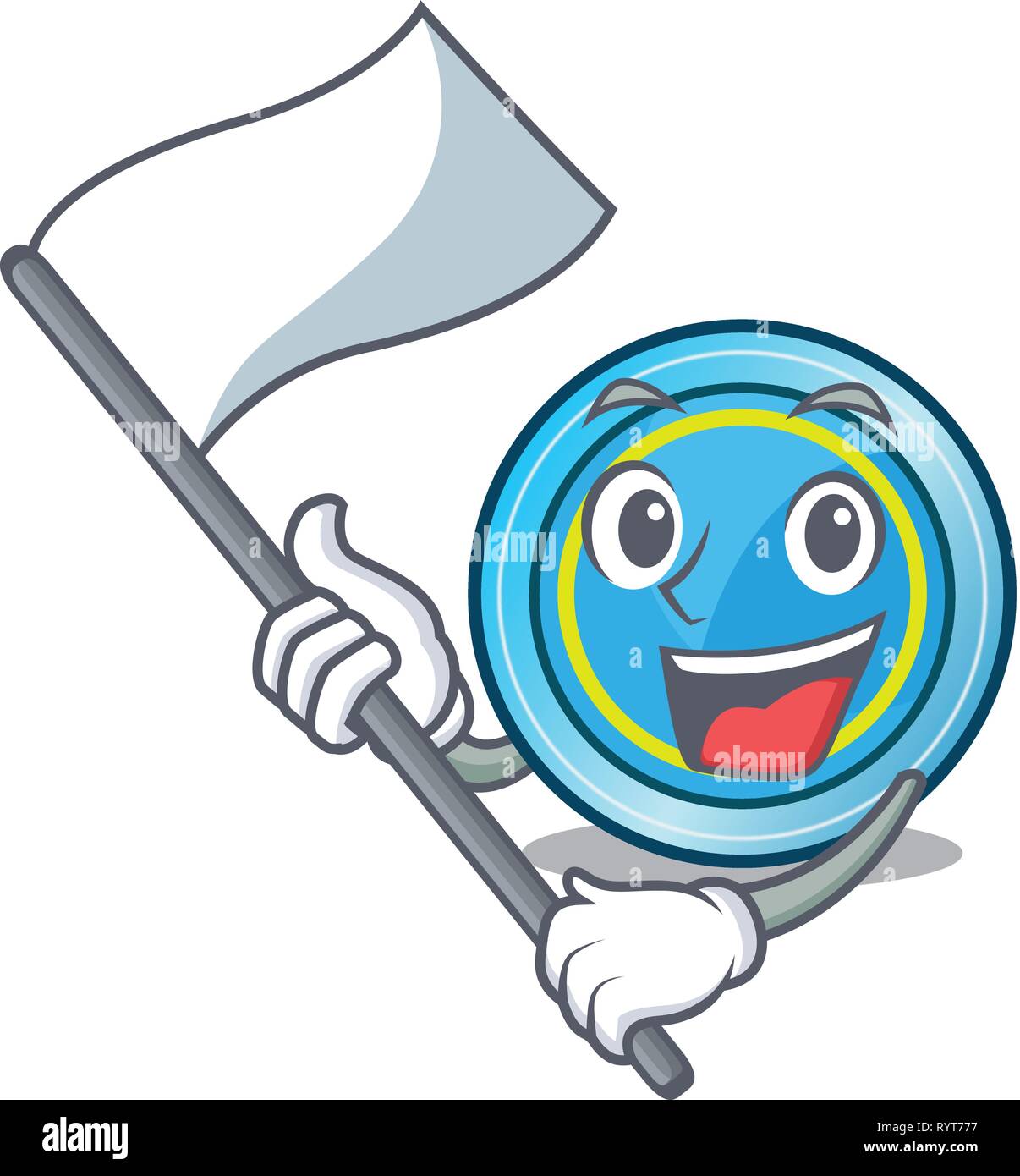 With flag frisbee next a wooden cartoon table Stock Vector Image & Art ...