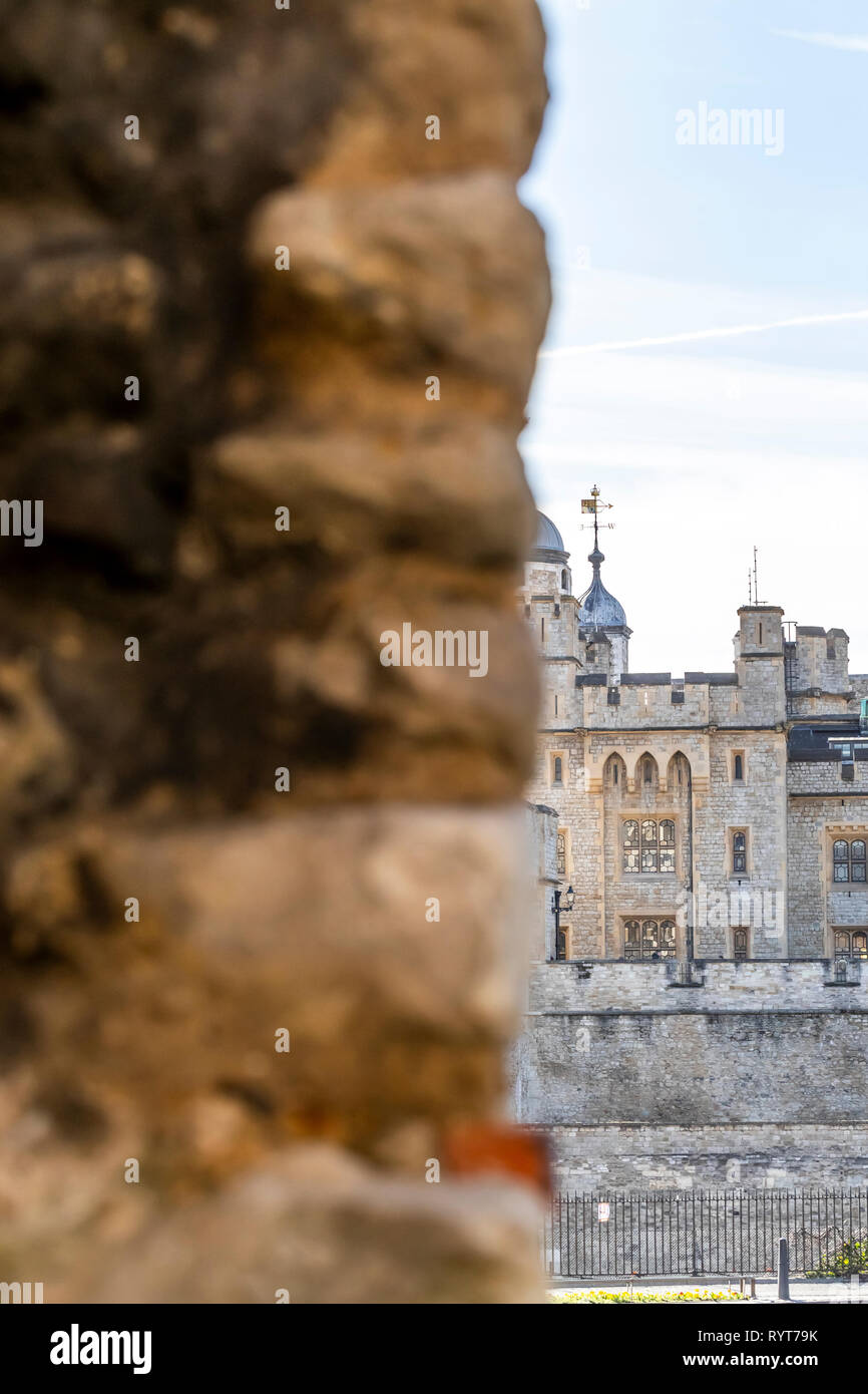 The remains and courses of London's original Roman wall at Tower Hill ...