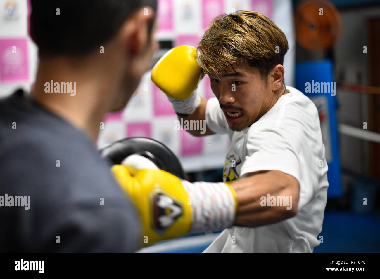 Tokyo, Japan. 14th Mar, 2019. (R-L) Sho Kimura, Masayuki Ariyoshi ...