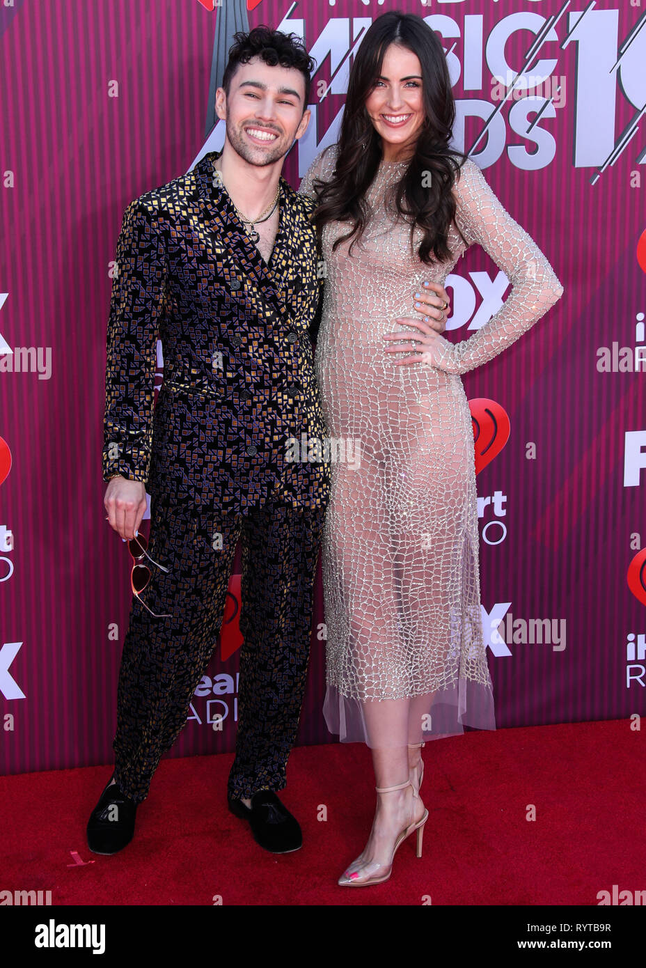 LOS ANGELES, CA, USA - MARCH 14: Max Schneider and Emily Cannon arrive ...