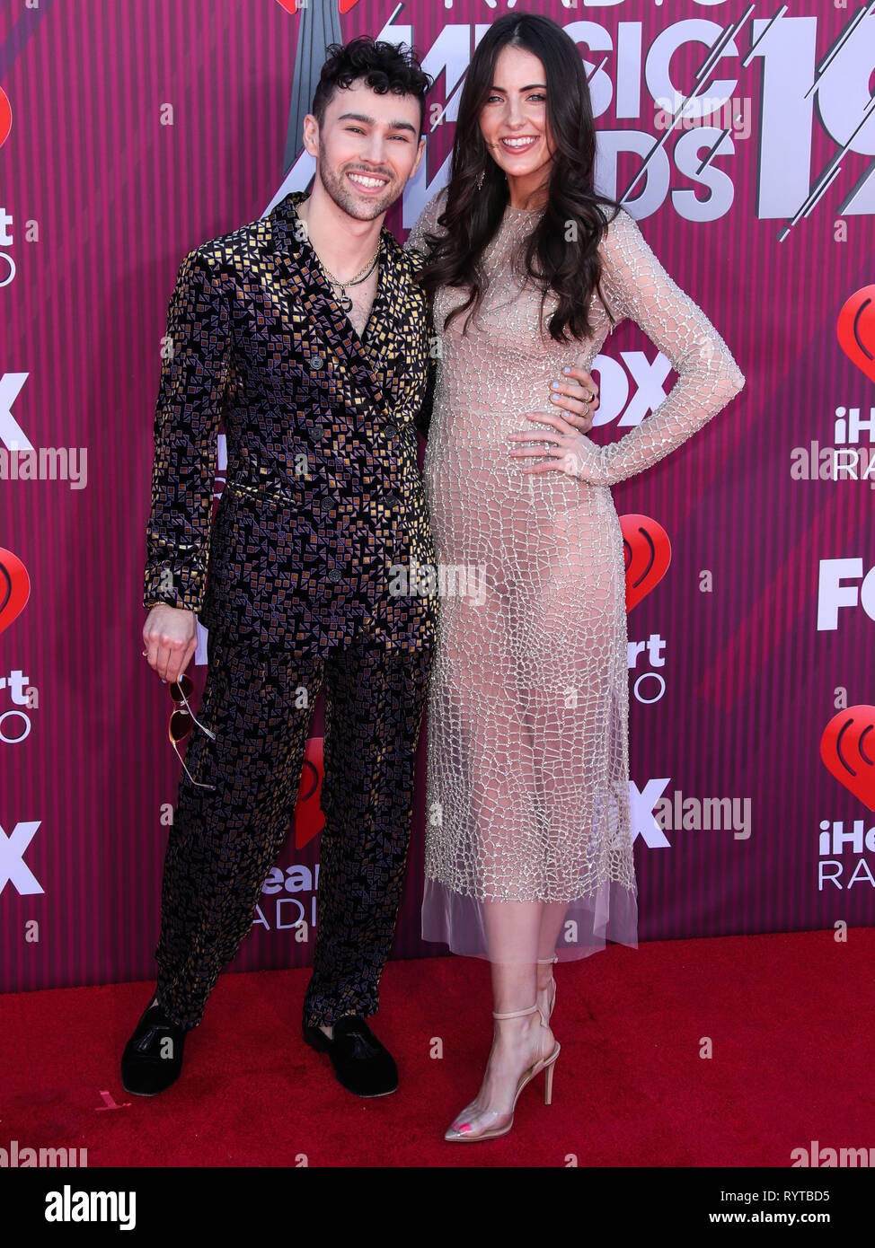 LOS ANGELES, CA, USA - MARCH 14: Max Schneider and Emily Cannon arrive ...