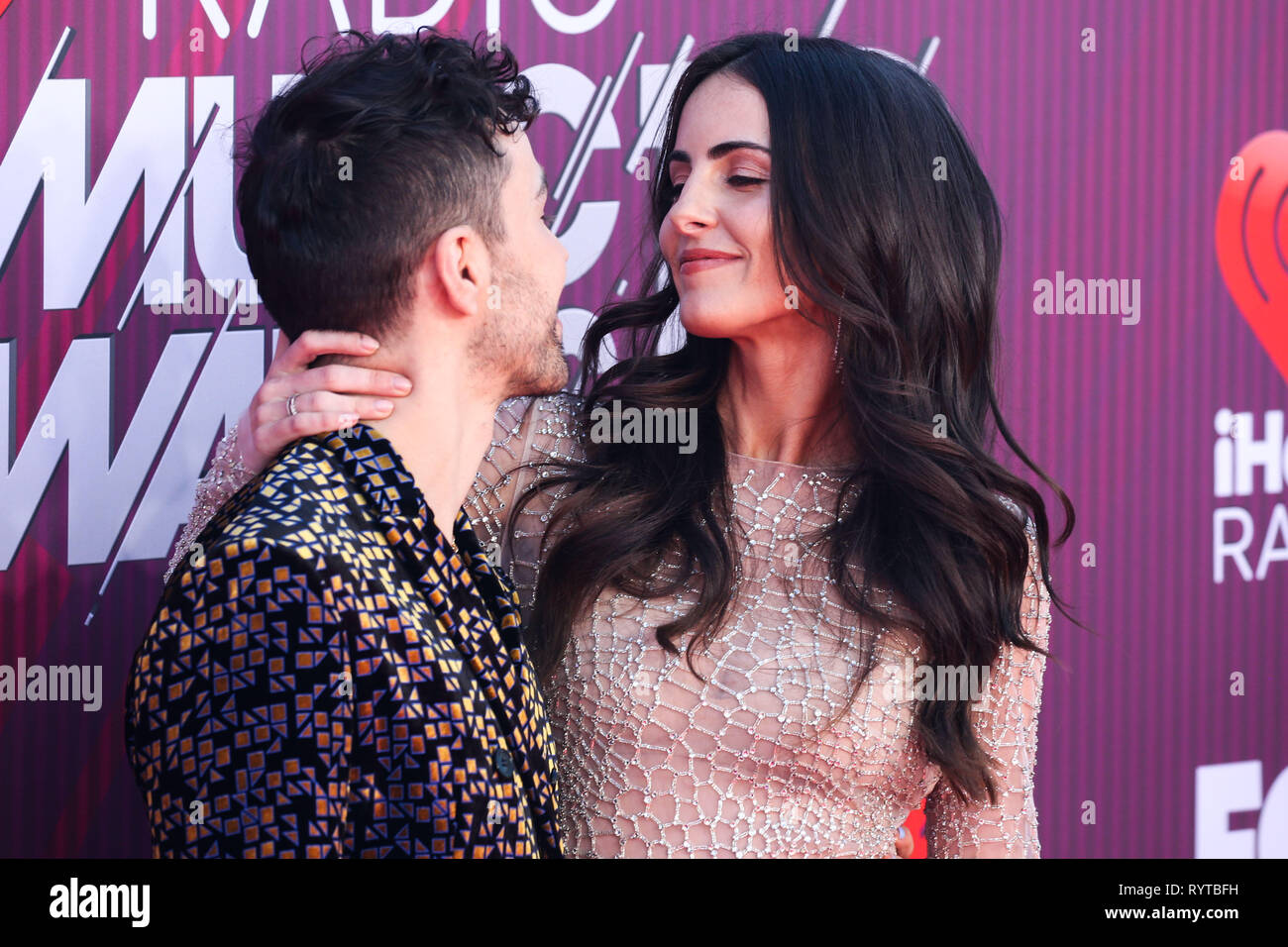 LOS ANGELES, CA, USA - MARCH 14: Max Schneider and Emily Cannon arrive ...
